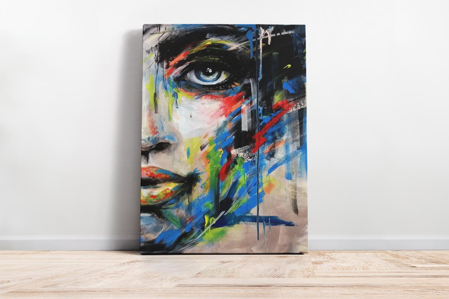 Woman Portrait Canvas Painting CWD029 – Canvas And Wall Decals