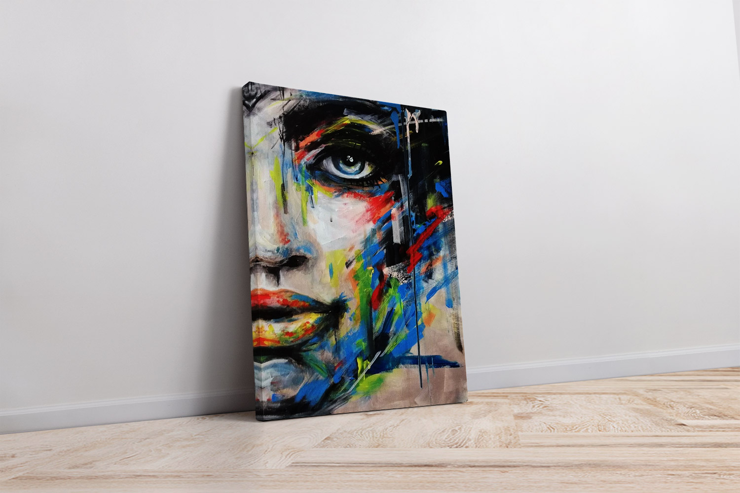 Woman Portrait Canvas Painting CWD029 – Canvas And Wall Decals